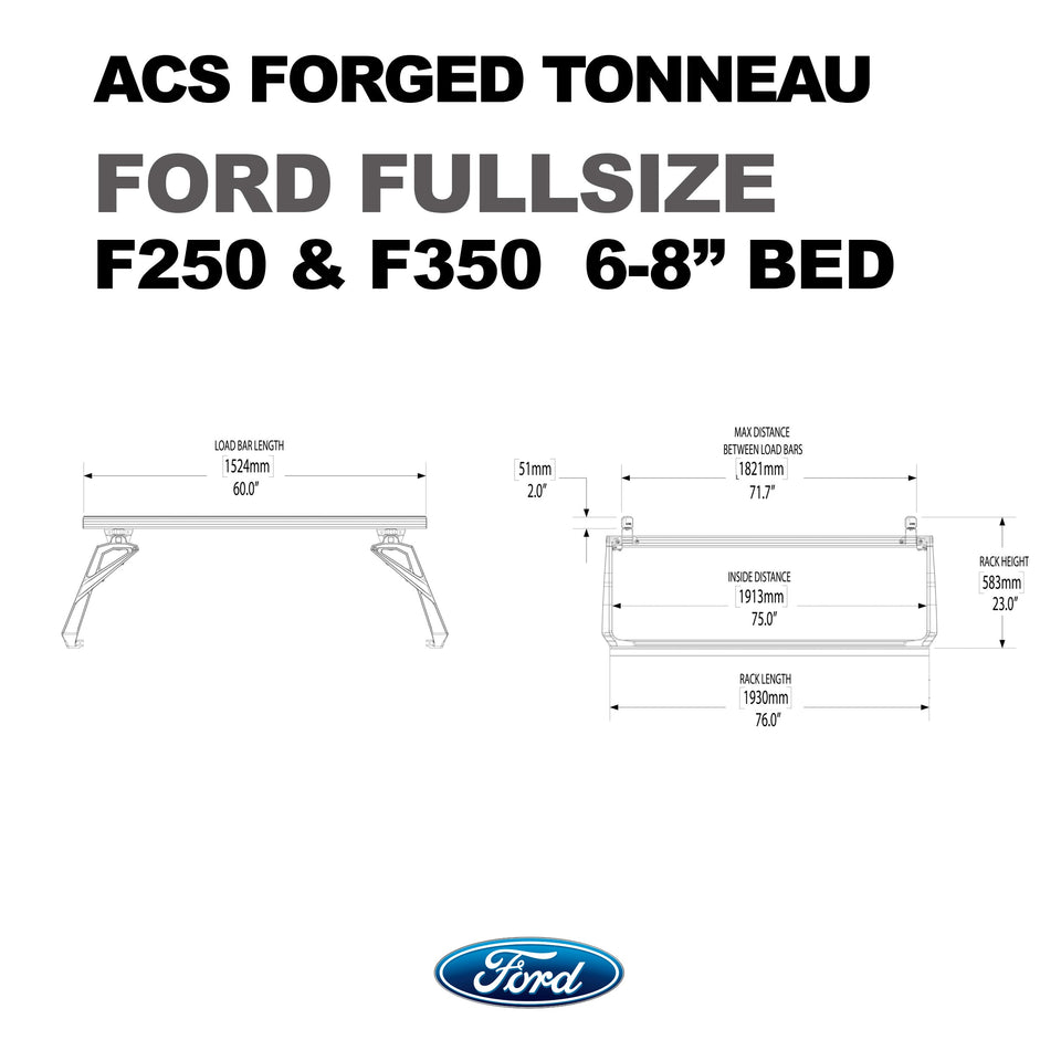 LEITNER DESIGNS ACS Forged Tonneau (Rack Only- Ford)
