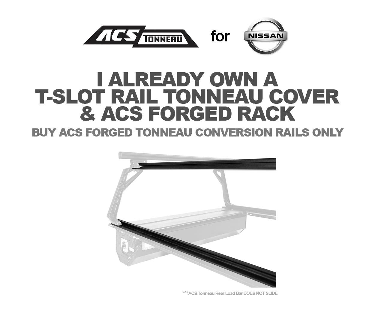LEITNER DESIGNS ACS Forged Tonneau (Rails Only- Nissan)