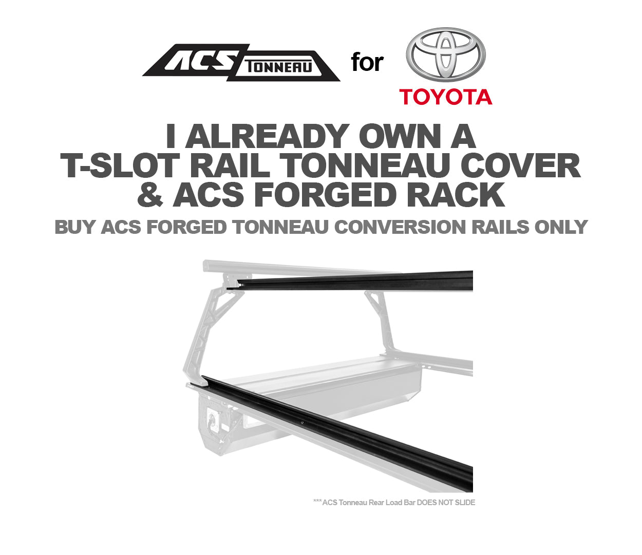 LEITNER DESIGNS ACS Forged Tonneau (Rails Only- Toyota)